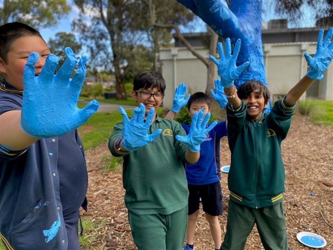 Mulgrave Blue Tree spreading the paint and spreading the message | City ...